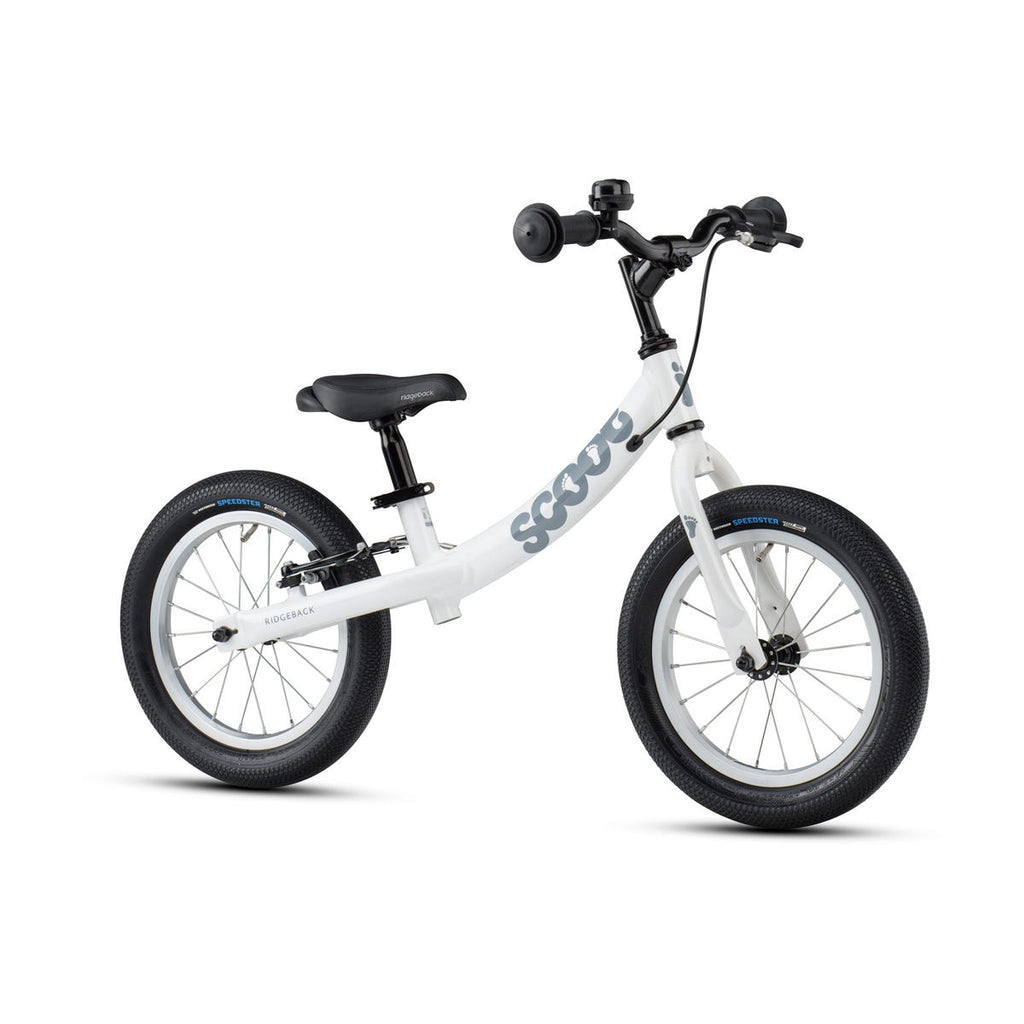 Ridgeback Scoot XL 14-Inch Balance Bike in White – Tikes Bikes